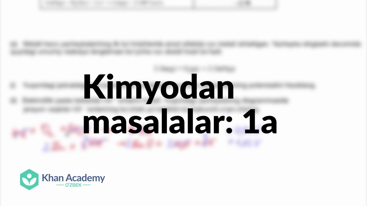 Kimyodan masalalar: 1a | Oksidlanish-qaytarilish reaksiyalari va ...