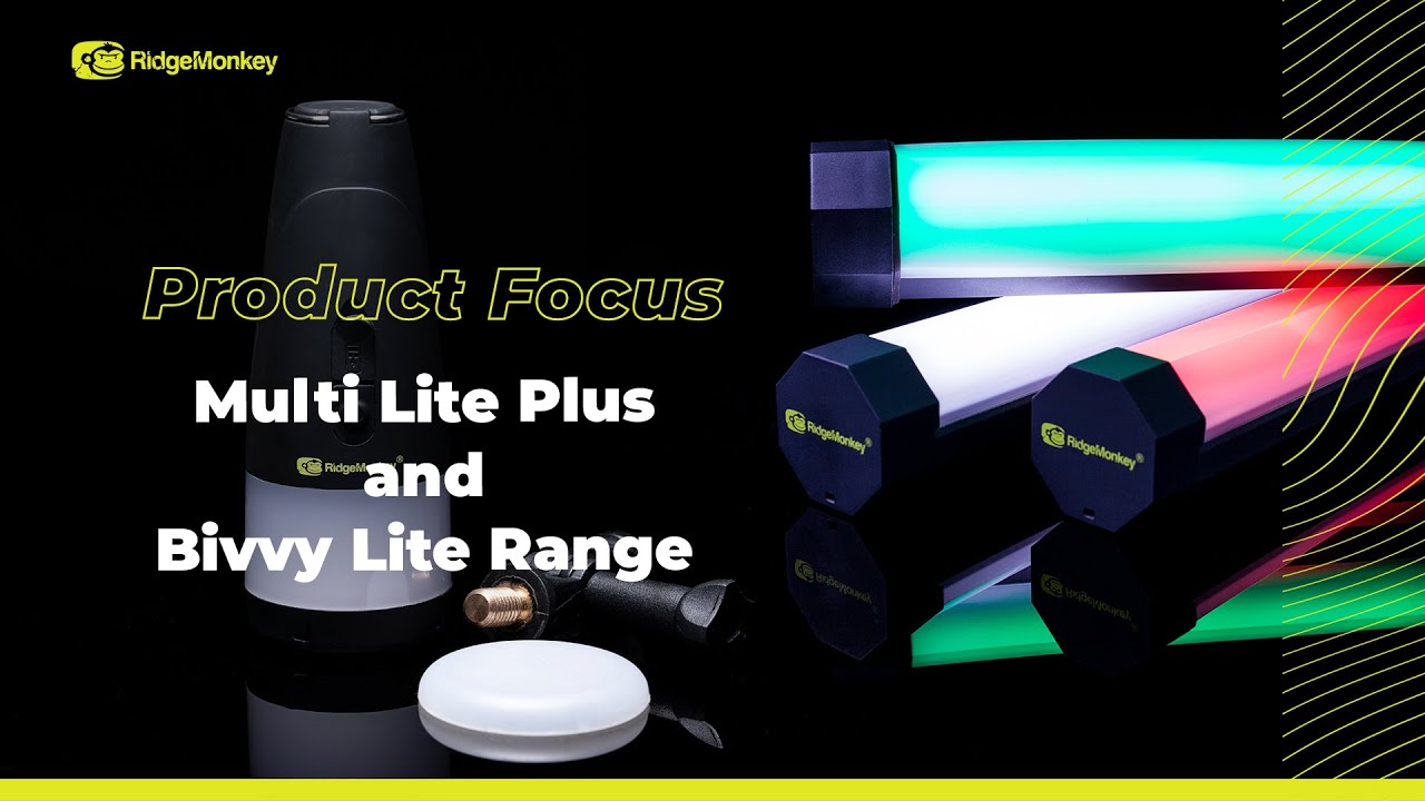 Product Focus - RidgeMonkey Bivvy Lite Range inc. Multi Lite Plus - YouTube