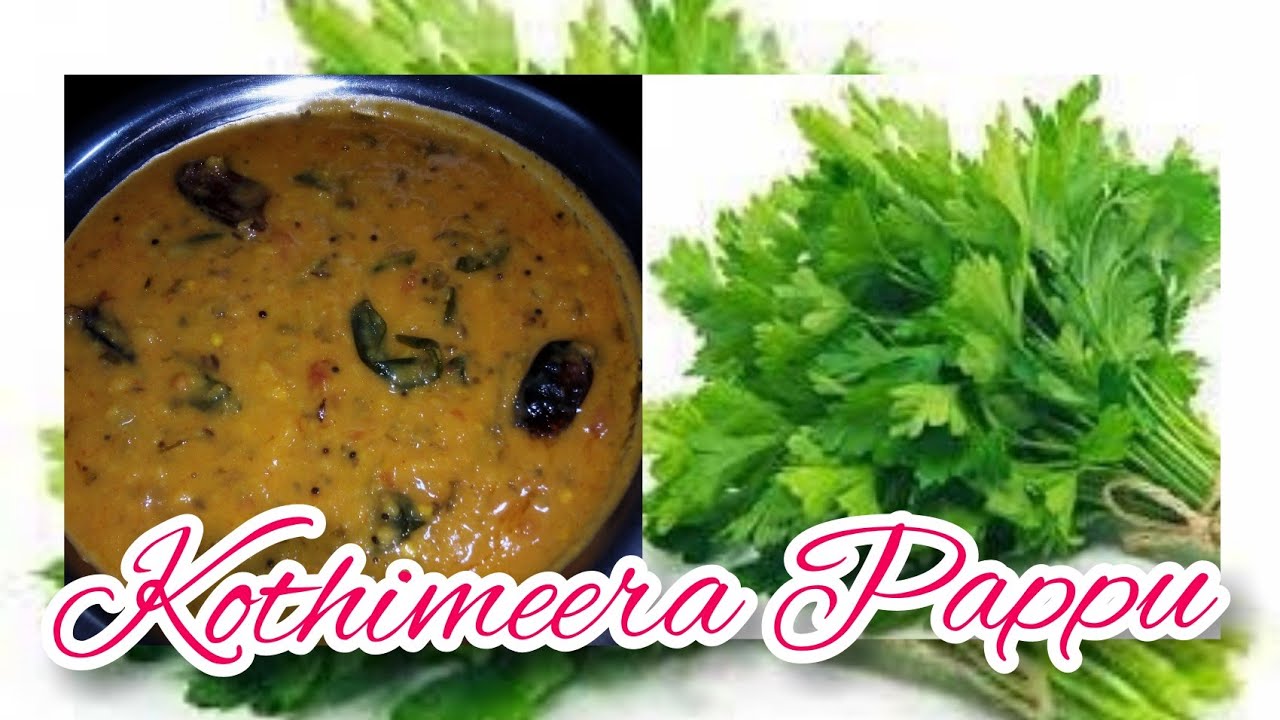 కొత్తిమీర పప్పు | Coriander Dal Recipes | How to make Kothimeera Pappu ...