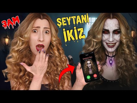 Gece 3'te ŞEYTANİ İKİZİMİ Aradım 💀 *ÇOK KORKUNÇ* Birşey Oldu! 😰