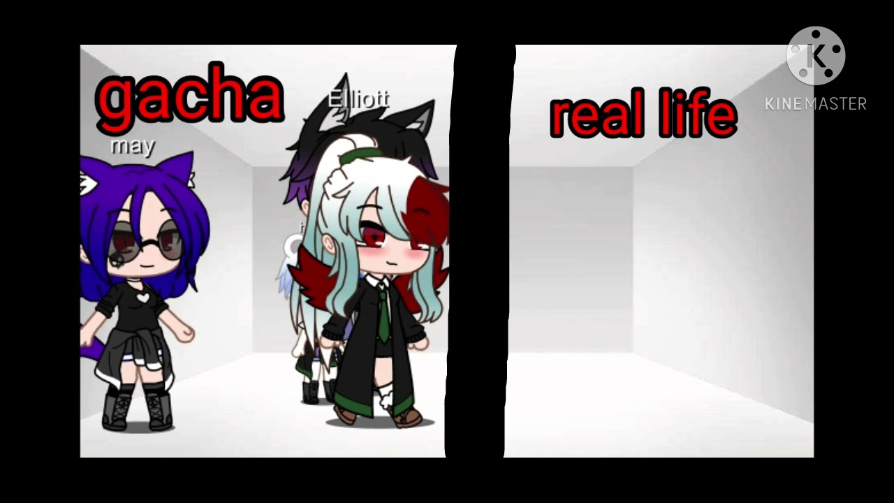 gacha life vs real life .. - YouTube