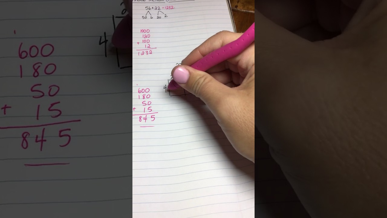 The Box/Window Method for Multi-Digit Multiplication - YouTube