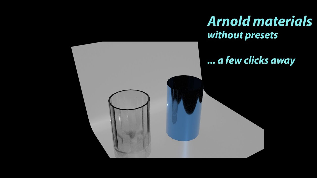 Creating materials without presets - glass and metal mug with Arnold in ...