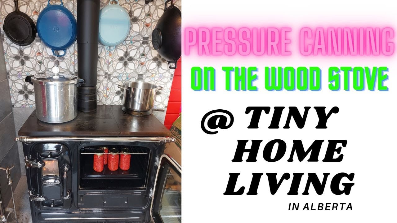 Pressure Canning On The Wood Stove - YouTube