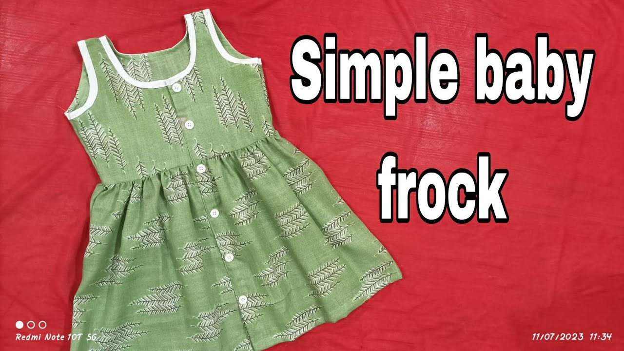 2 year baby frock || simple baby frock || simple baby frock cutting and ...