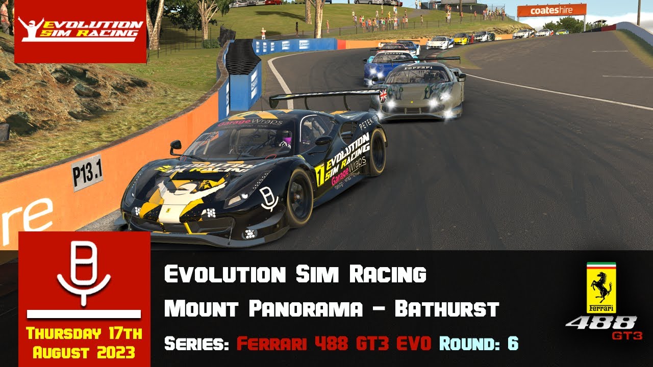 Evolution Sim Racing (S1) Round 6 Live from Bathurst - Australia - YouTube