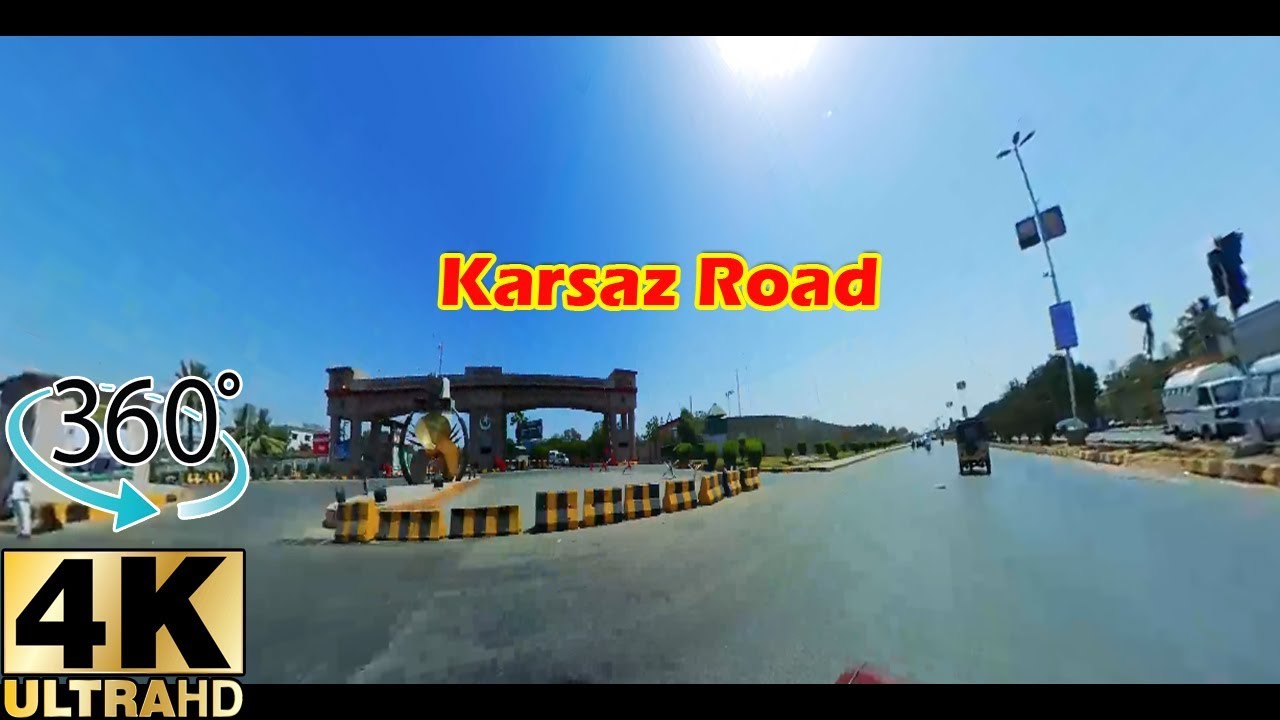 #Karachi : #Karsaz Road, Street view 360° VR Video #4K Ultra HD - YouTube