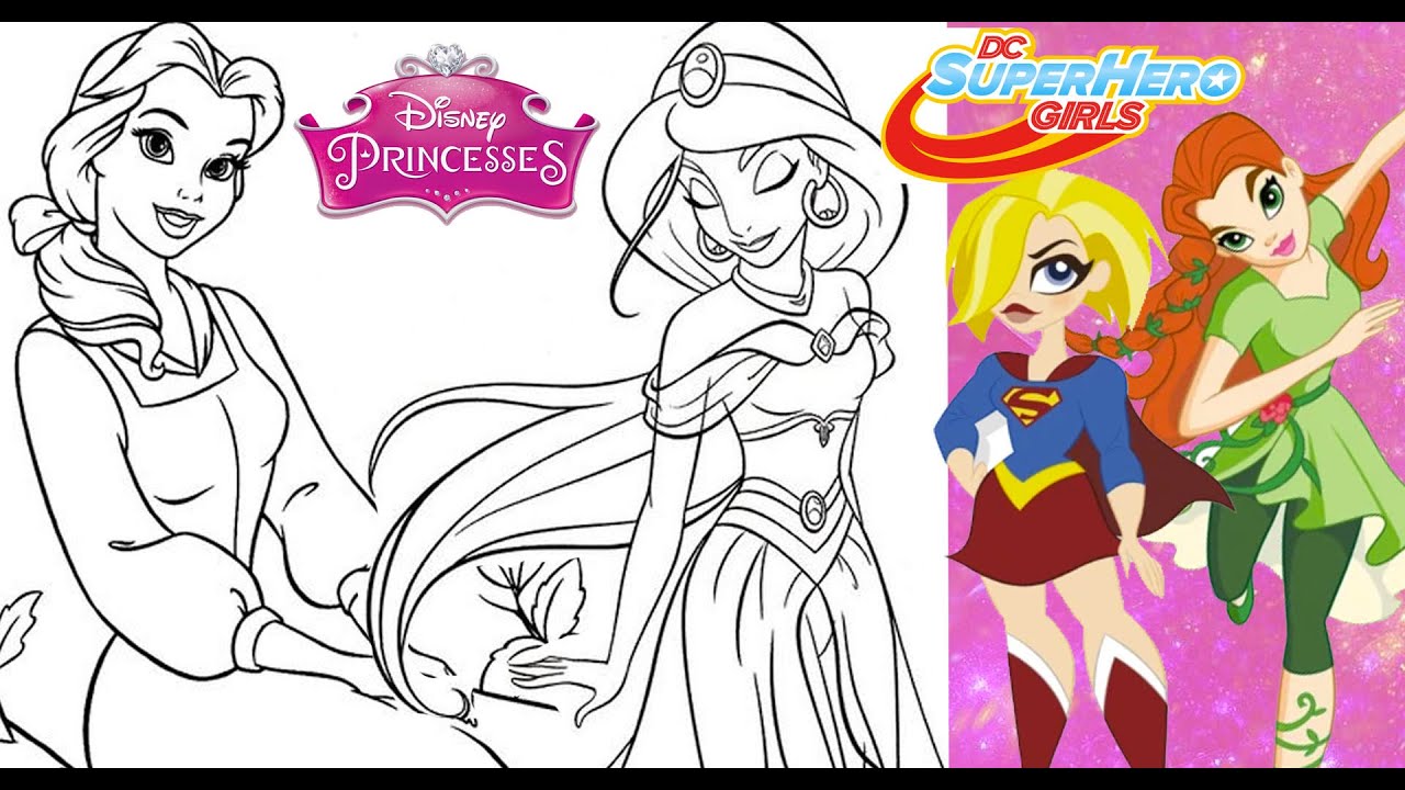 Disney Princesses Makeover Coloring Page AS DC SUPER HERO GIRLS Poison ...