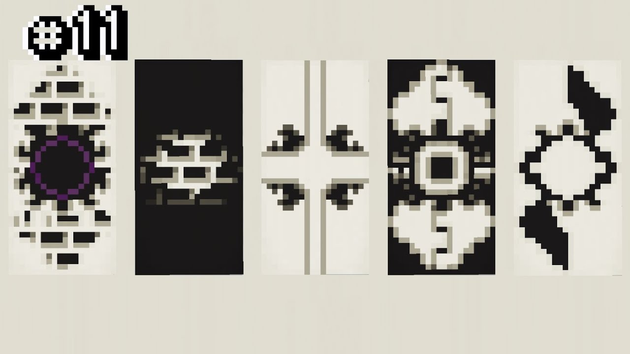 Como hacer 5 DISEÑOS de BANDERAS en Minecraft #11 - YouTube