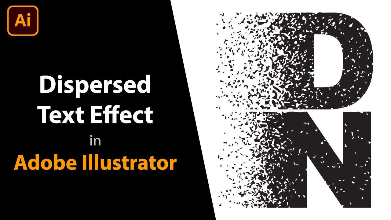 Dispersed Text Effect in Illustrator | Step-By-Step Tutorial - YouTube