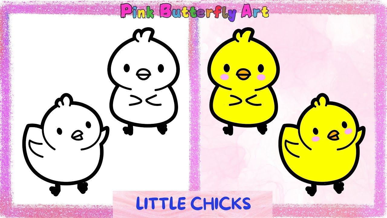 Little Chicks Drawing and Coloring Animations for Kids Toddlers ...