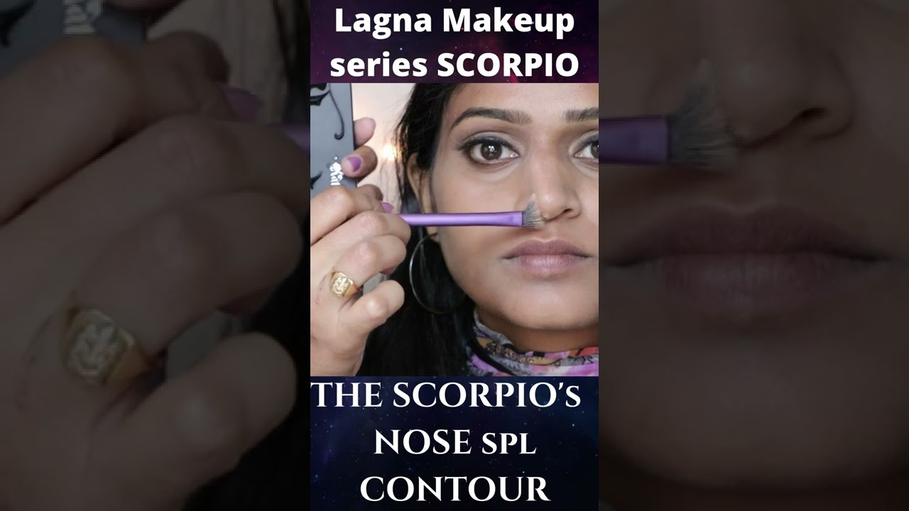 Scorpio's nose contour Part-5 scorpio lagna makeup through eyes of # ...