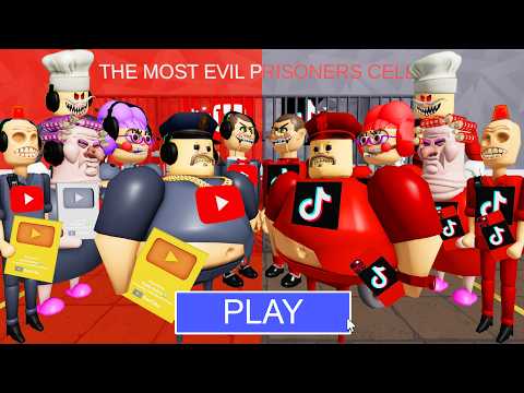 YOUTUBE Bosses Vs TIKTOK Bosses! BARRY'S PRISON RUN! #roblox #obby