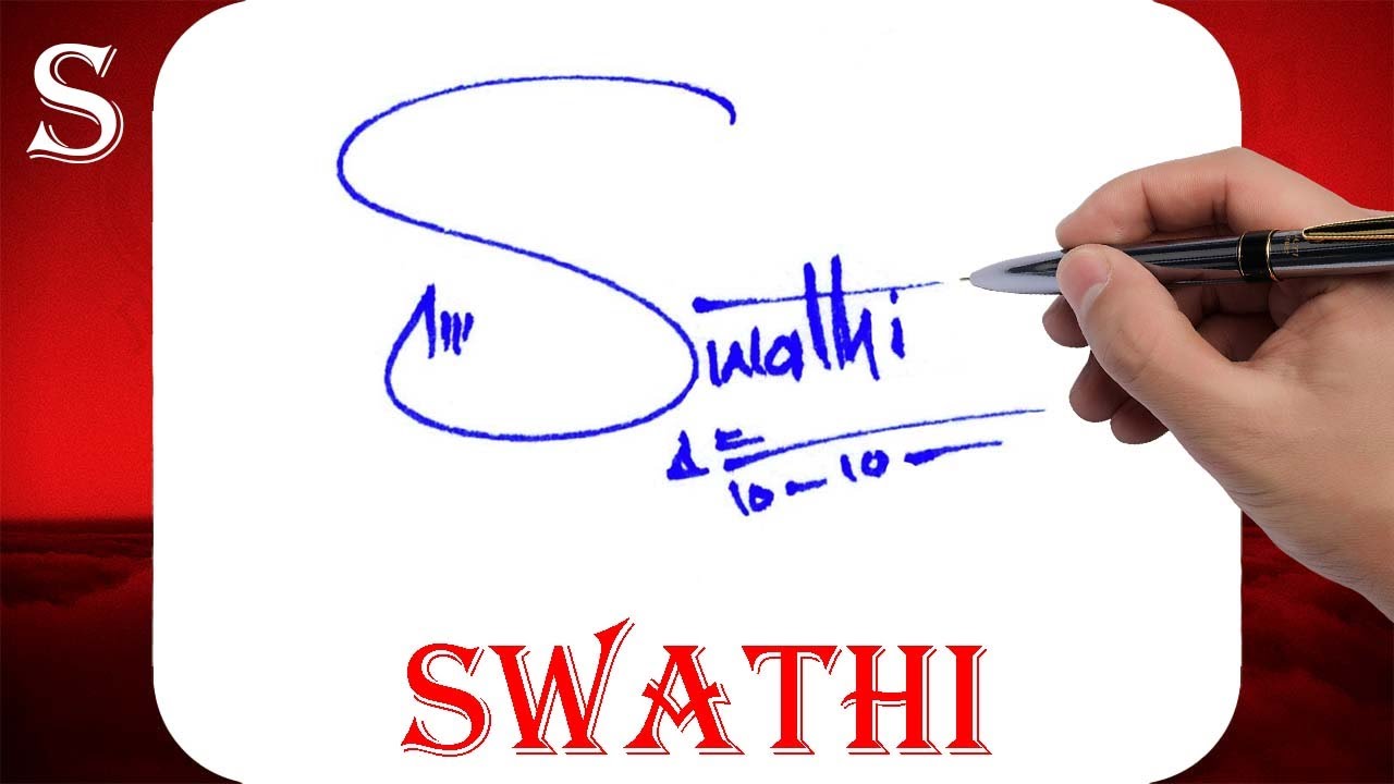 Swathi Name Signature Style - S Signature Style - Signature Style of My ...