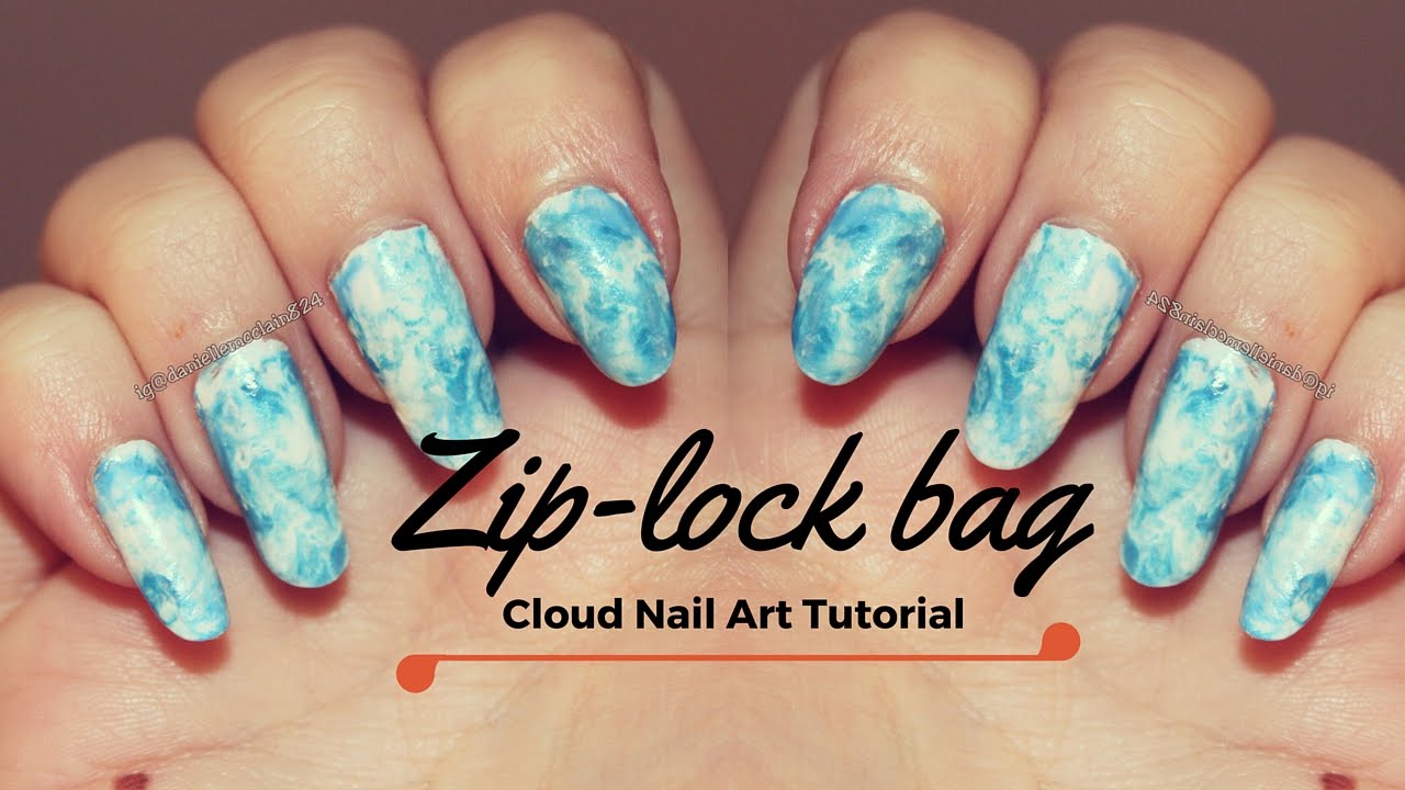 Zip-lock bag Cloud Stamp Nails - YouTube