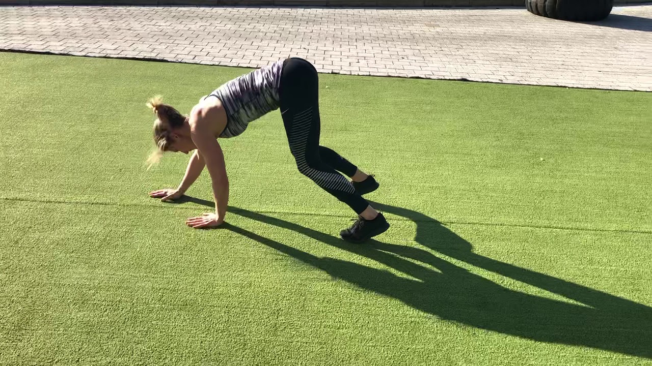 Inchworm - bent knee on the spot - YouTube