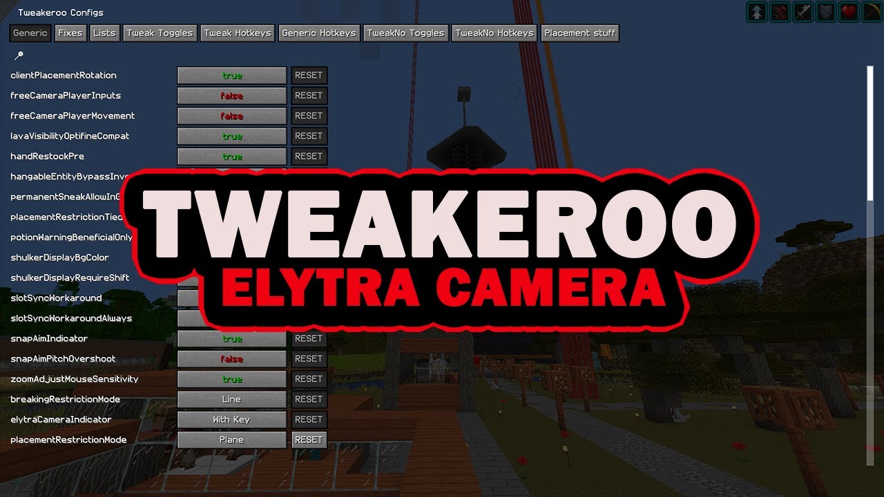Tweakeroo Minecraft Mod - Elytra Camera - YouTube
