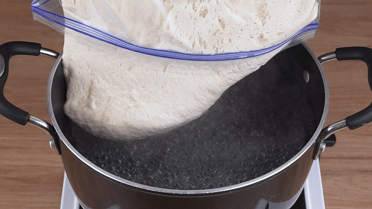 Add bread dough to boiling water and you will be surprised by the ...