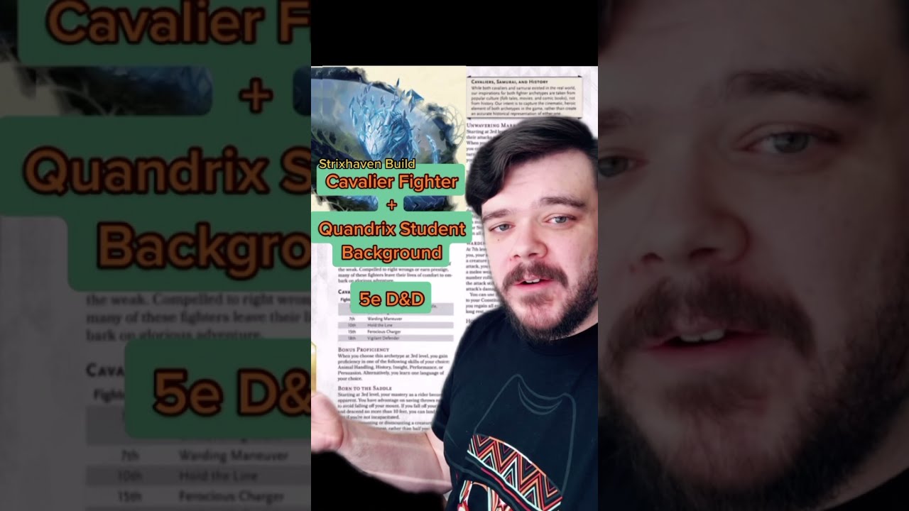 Cavalier Fighter + Quandrix Student Background 5e D&D #shorts - YouTube