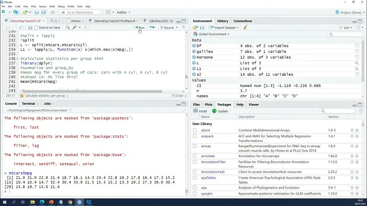 R introduction 126d by VIB Bioinformatics Core - YouTube