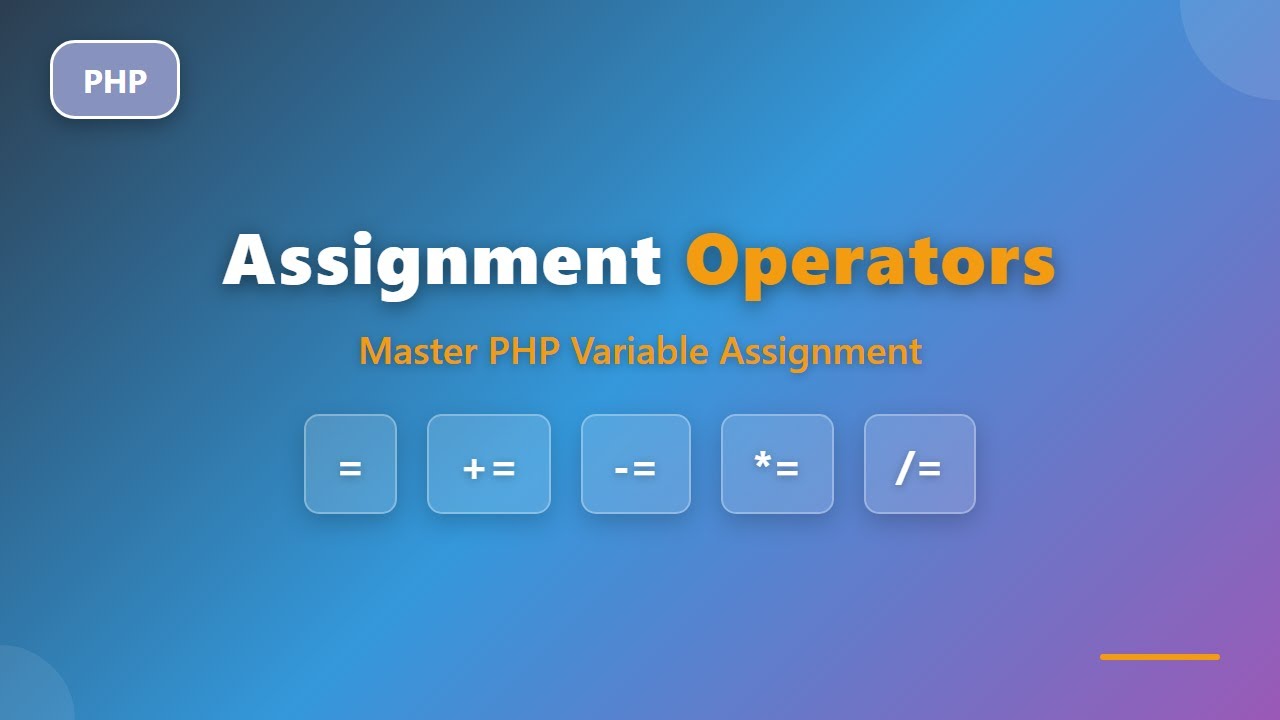 PHP Assignment Operators: The Ultimate Beginner's Guide - YouTube