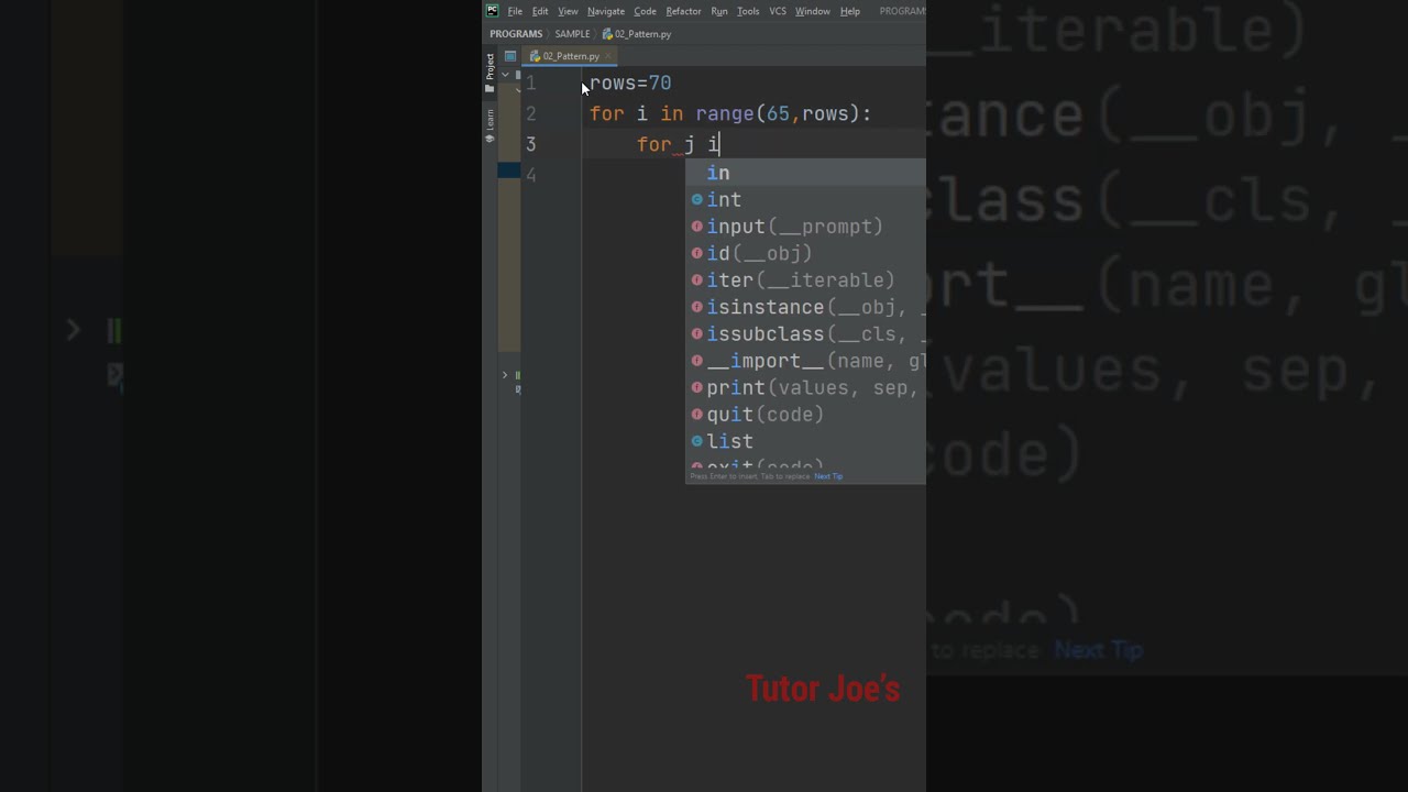 Alphabet Left Triangle Pattern In Python Python Program Tutor Joes Alphabet Left Triangle Pattern In Python Python Program Tutor Joes