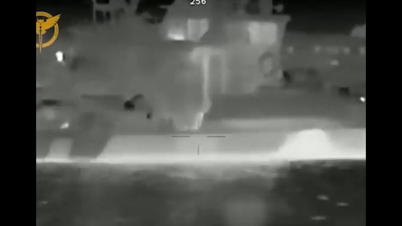 Ukrainian Marine Drones Destroy TWO Russian Landing Craft in Crimea ...