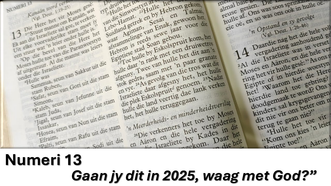 2024 12 29 Gaan jy in 2025, dit waag met God? - YouTube