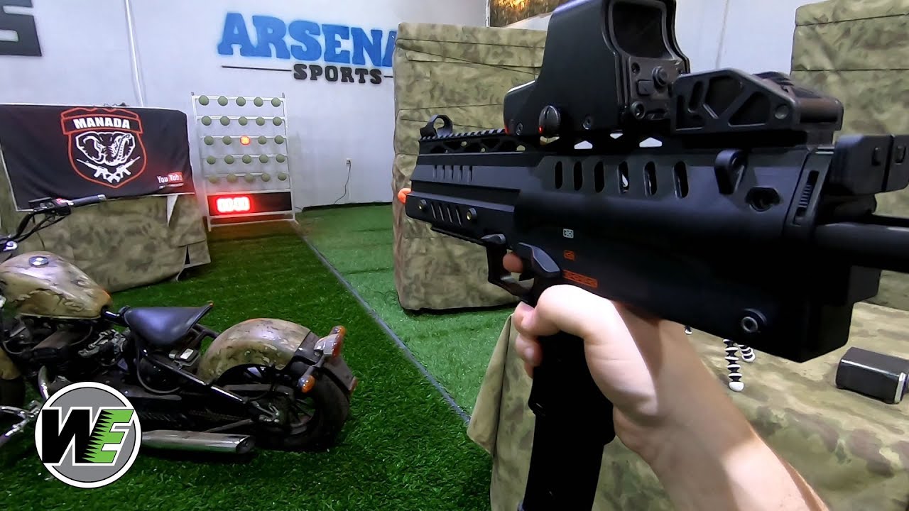 AIRSOFT SMG-8 WE | MP7 COM BLOWBACK - YouTube