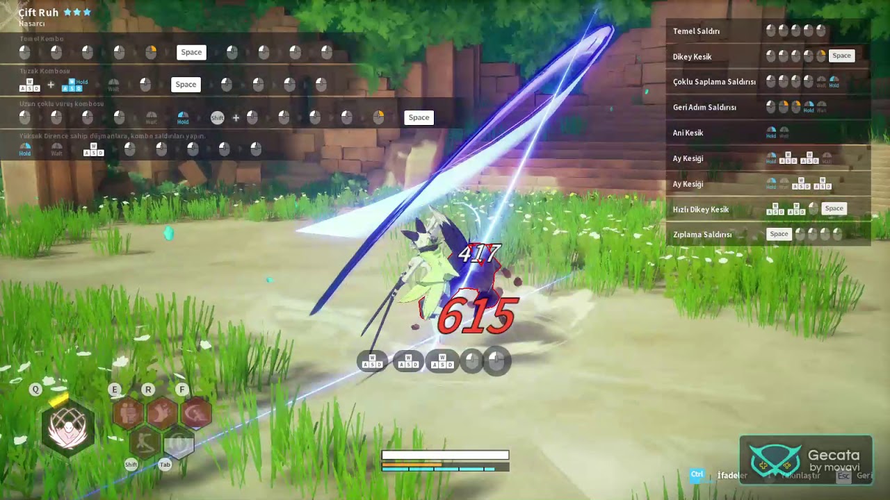 Staff dual sword full damage combo Kurtzpel - YouTube