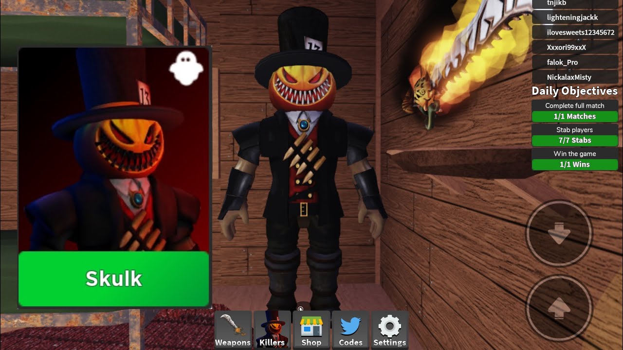 Gameplay with Skulk 🎃🔪👻 (Survive the killer😈) - YouTube