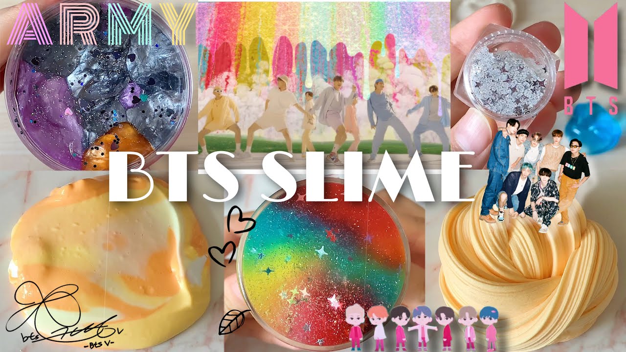 【🍪奧利奧】 防彈少年團粉絲請進 ️ 挑戰防彈MV 製作史萊姆教學 😍 | BTS MV INSPIRED SLIME DIY |スライム ...