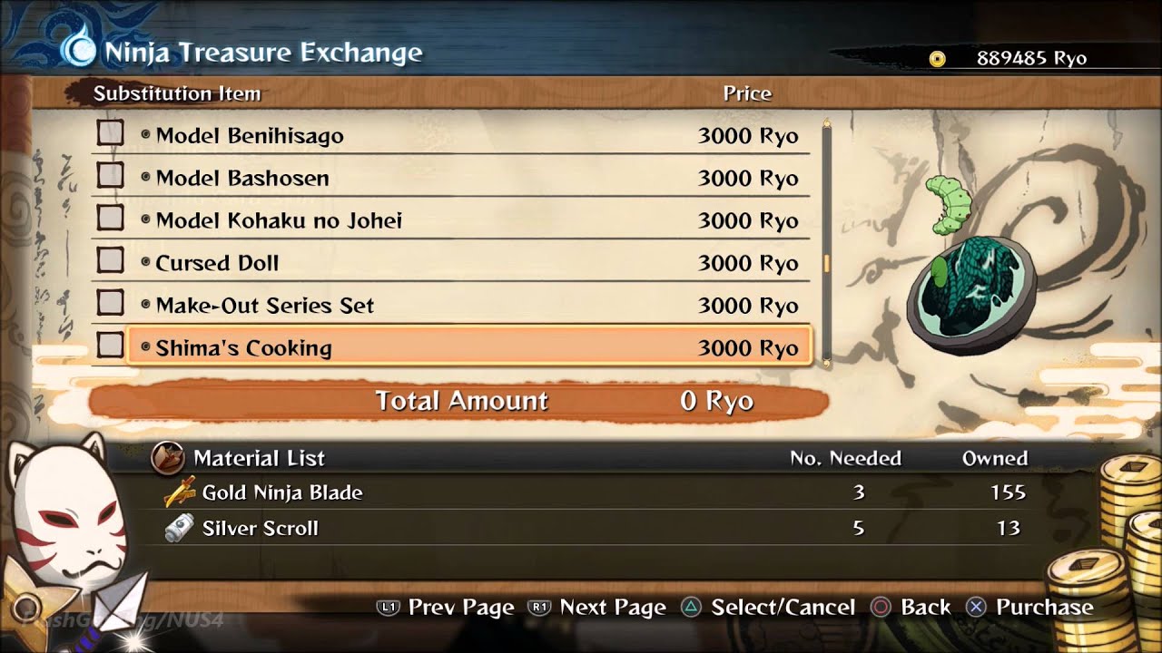 Naruto Shippuden Ultimate Ninja Storm 4- ALL Substitution Items ...