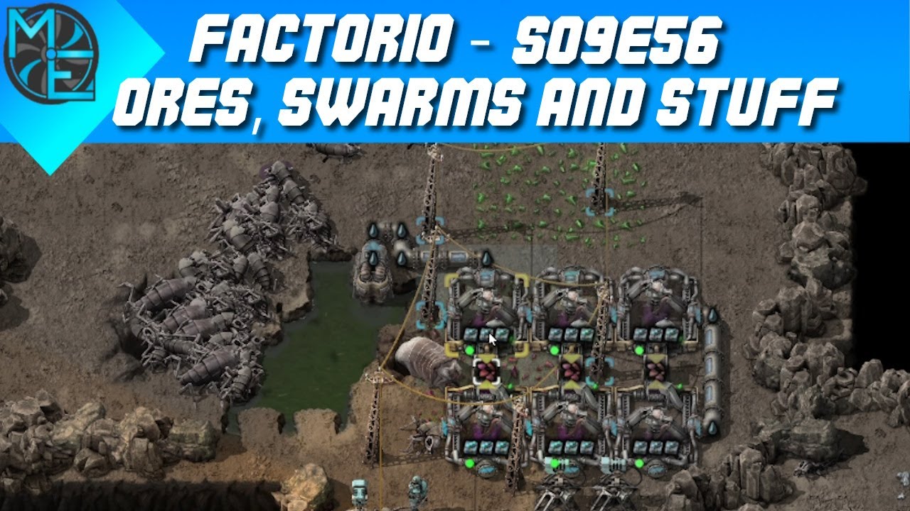 Factorio - S09E56 - Ores, Swarms and Stuff - YouTube