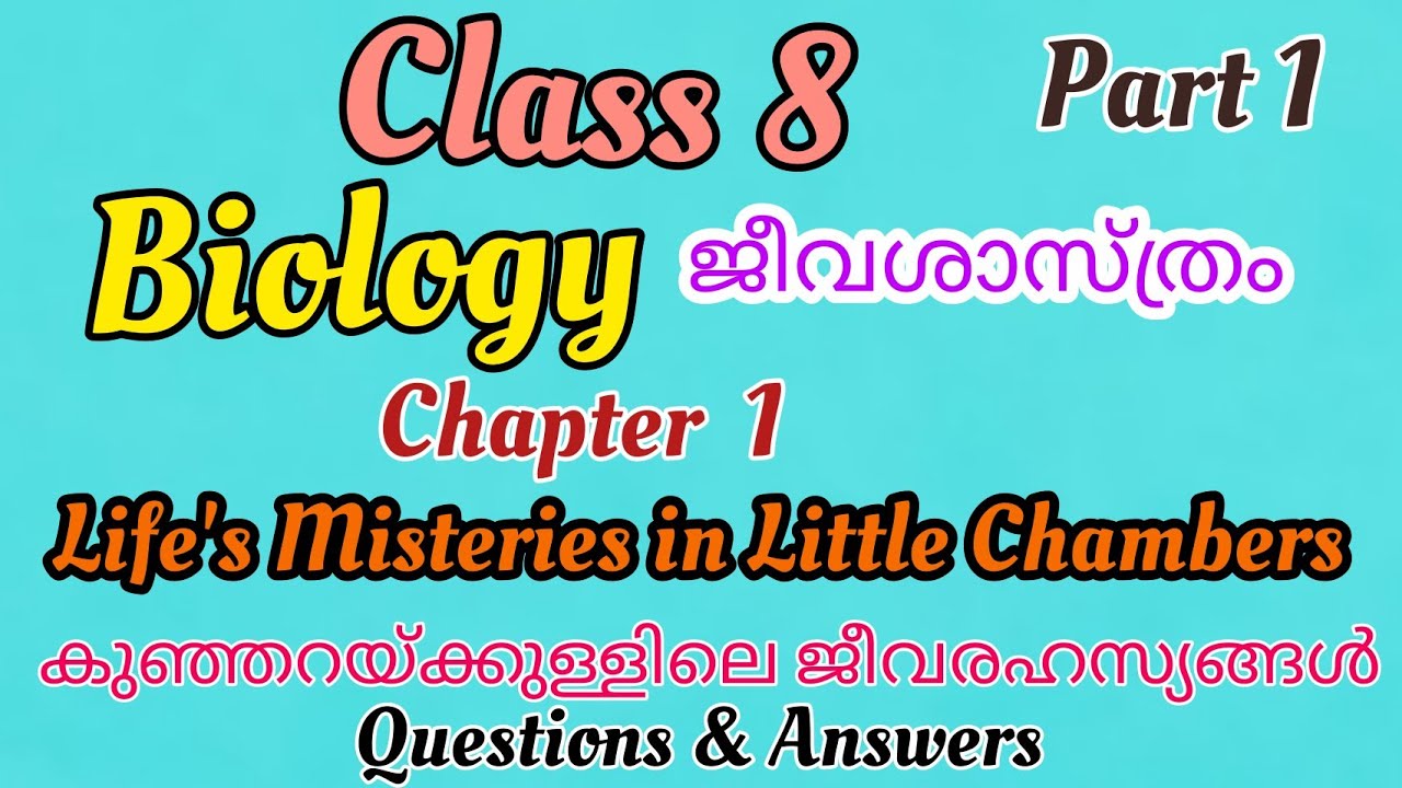 Scert Class 8/Biology Chapter 1/Life's Misteries in Little Chambers ...