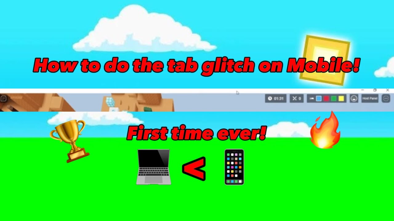 How to do the tab glitch (First time ever) on MOBILE. (Roblox Bedwars ...