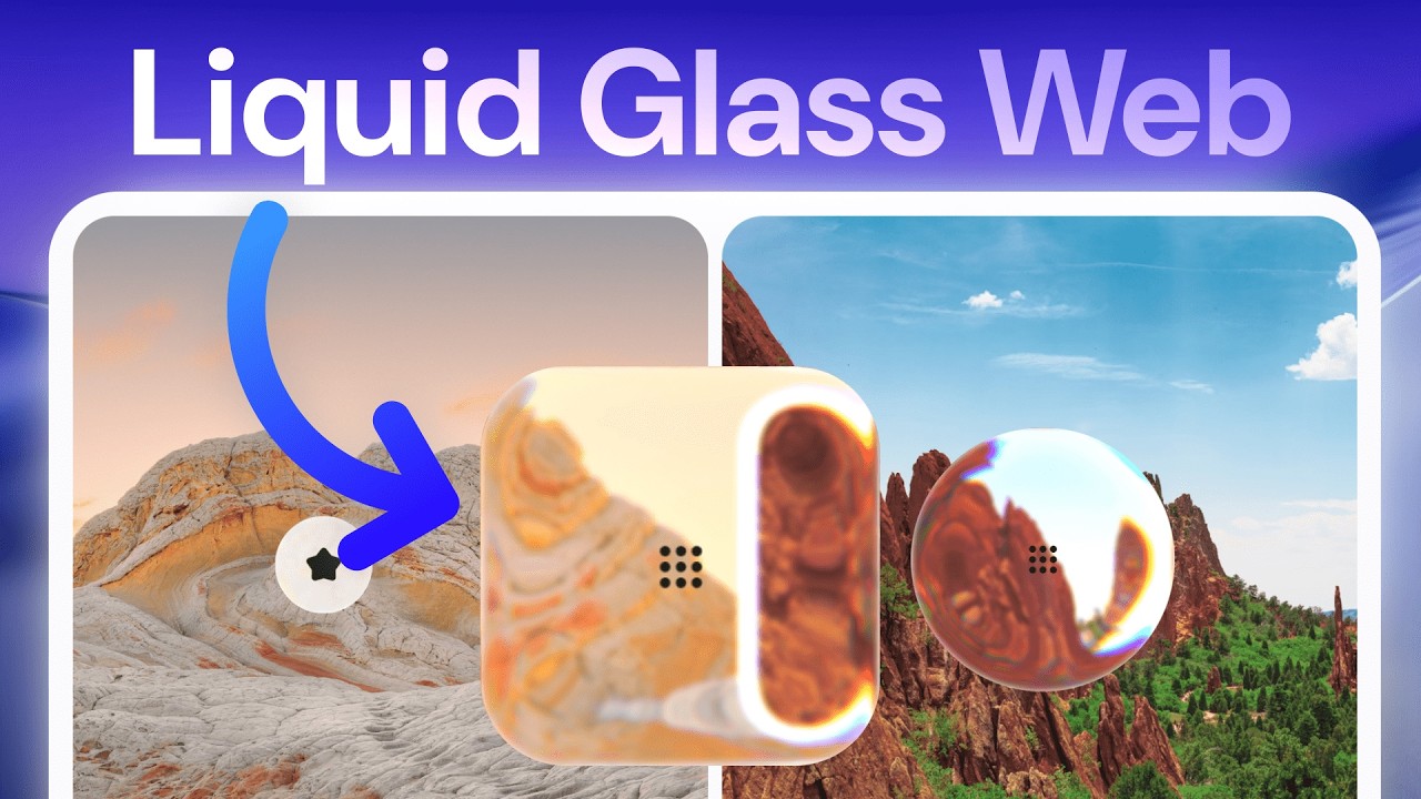 Cómo hacer Liquid Glass en la WEB con Javascript vanilla - YouTube