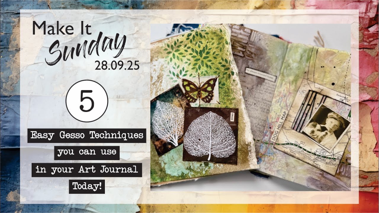 5 Easy Gesso Techniques you can use in your Art Journal Today! - YouTube