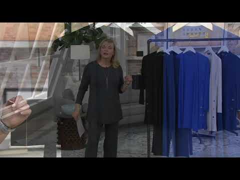 Every Day by Susan Graver Liquid Knit Duster with Snap Detail on QVC