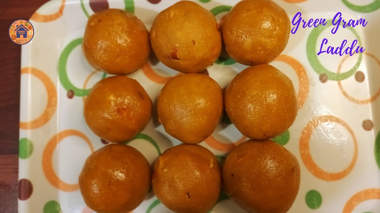 Green Gram Laddu Recipe || Teluginti kitchen ||How to Make Green Gram ...