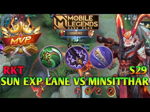 Sun Exp Lane Vs Minsitthar | Build dan Emblem Sun Exp Lane S29 | Sun ...