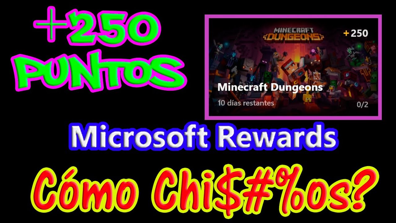 Gana 250 Puntos De Microsoft Rewards En Minecraft Dungeons | Cómo Chin ...