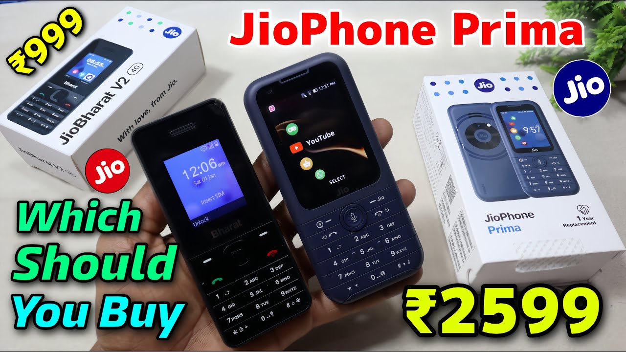 JioPhone Prima Vs Jio Bharat V2 4G - Which Should You Buy ? - YouTube