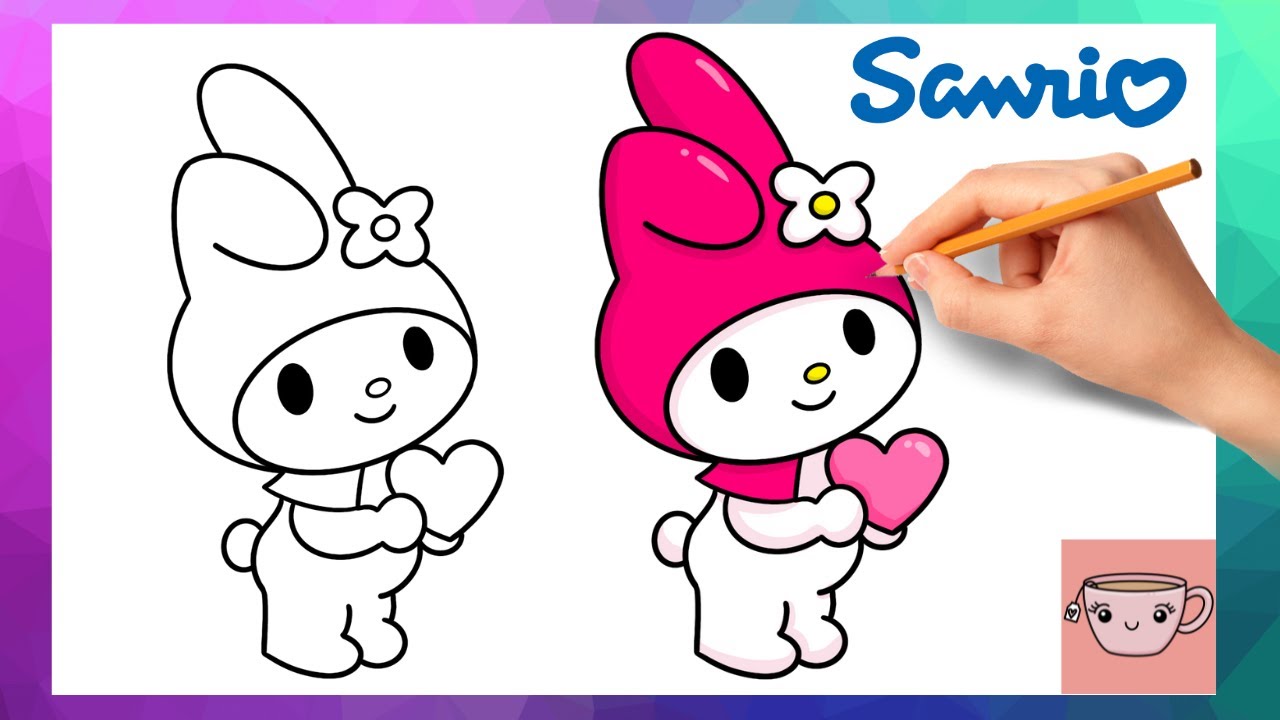 How To Draw My Melody - Valentine's Day Heart | Sanrio | Cute Easy ...