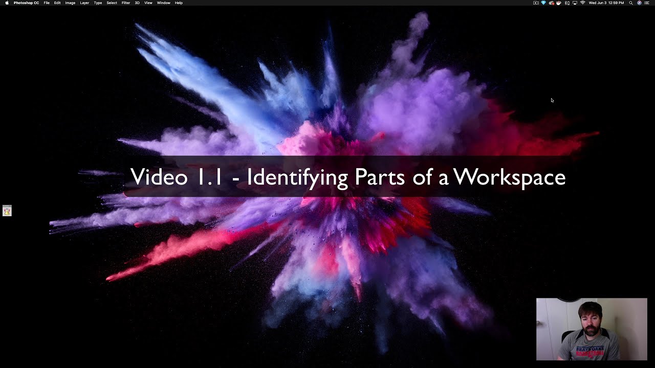 Photoshop 1.1 - Identifying Parts of a Workspace - YouTube