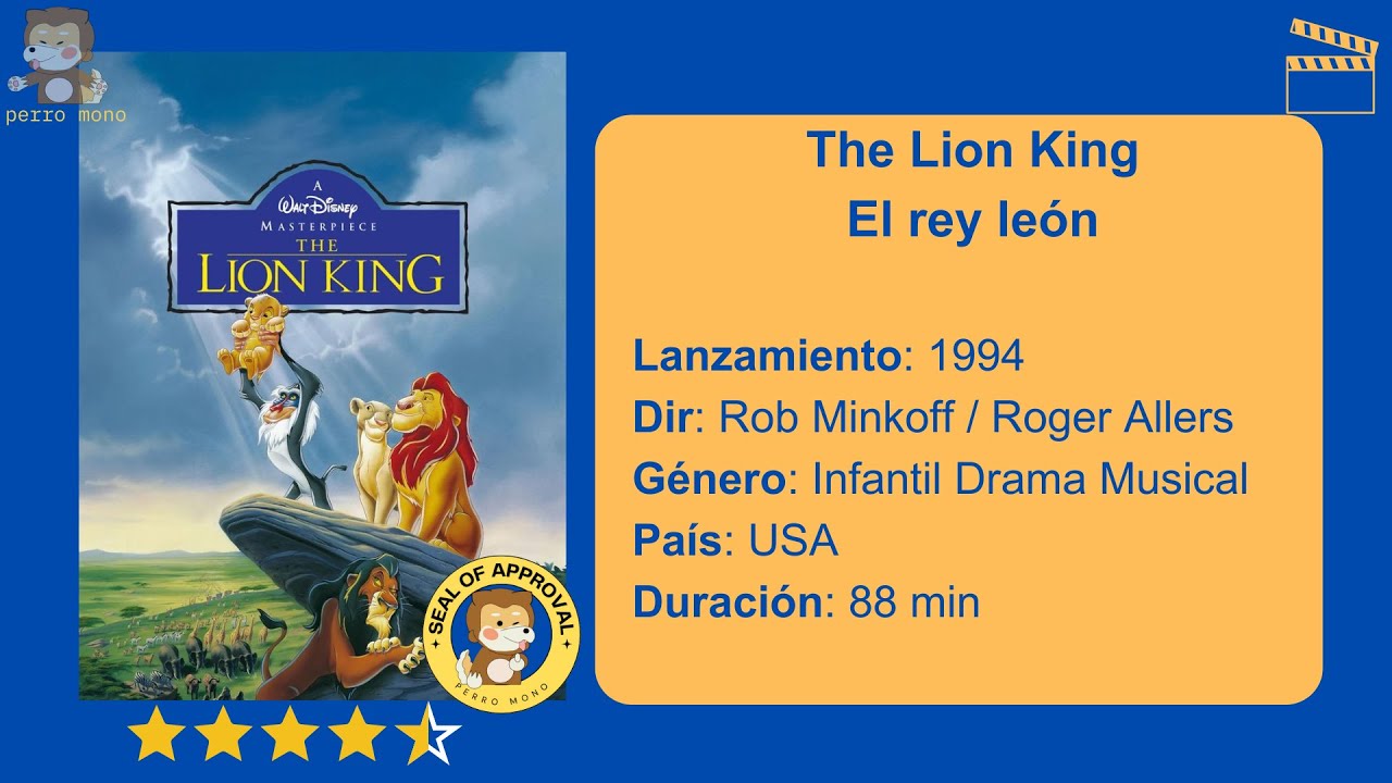 Reseña y Resumen Película: (1994) The Lion King / El rey león - YouTube