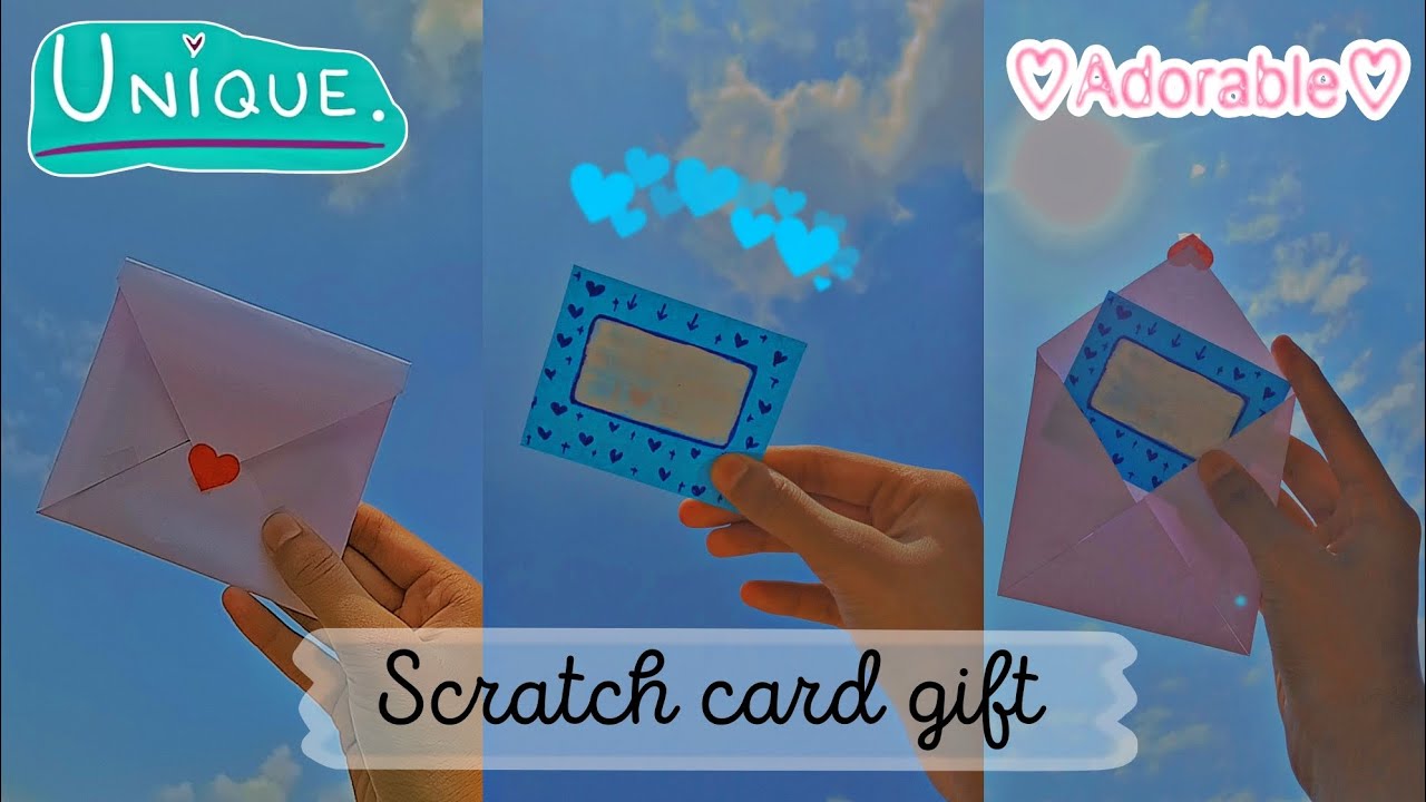How to make scratch off card gift at home | DIY scratch off card ...