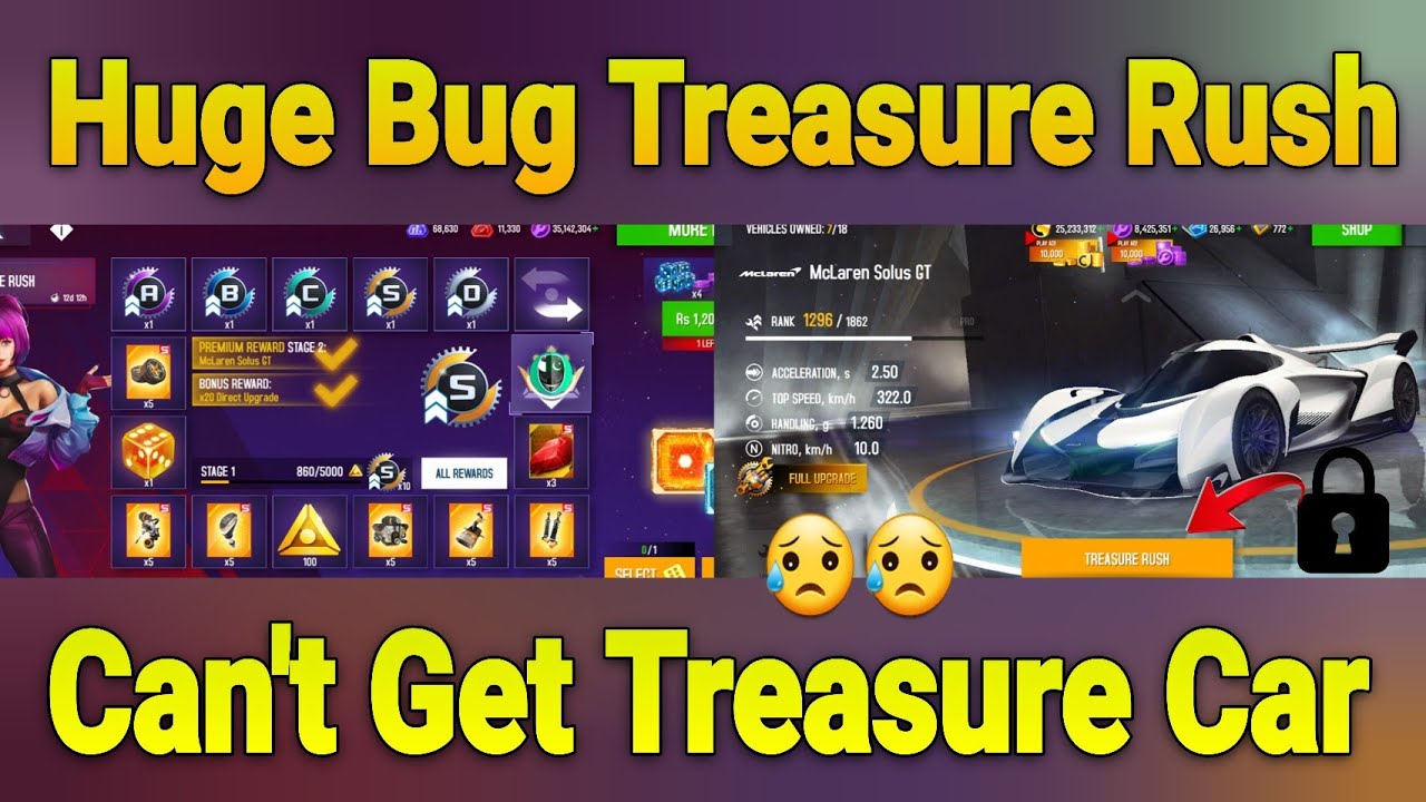 Huge Bug Treasure Rush Event 😱😱 | Car Unlocked Bug In Super Round ...