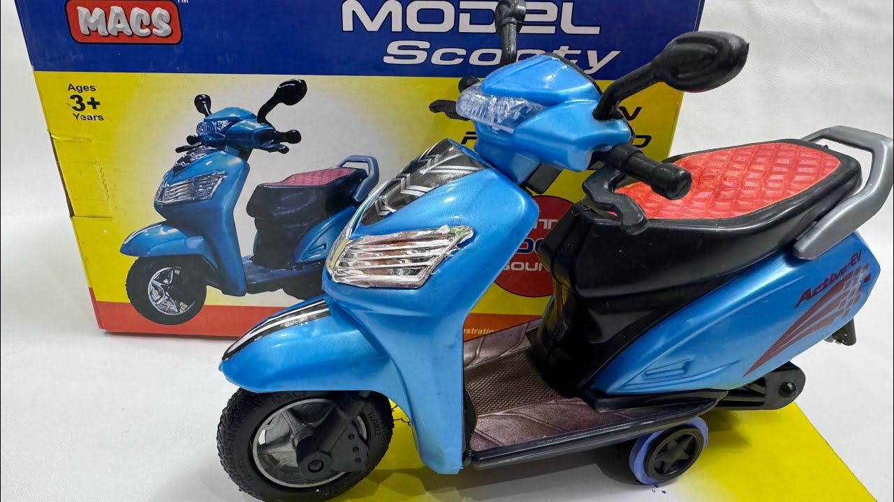 Unboxing Blue Scooty Model 🛵 - YouTube
