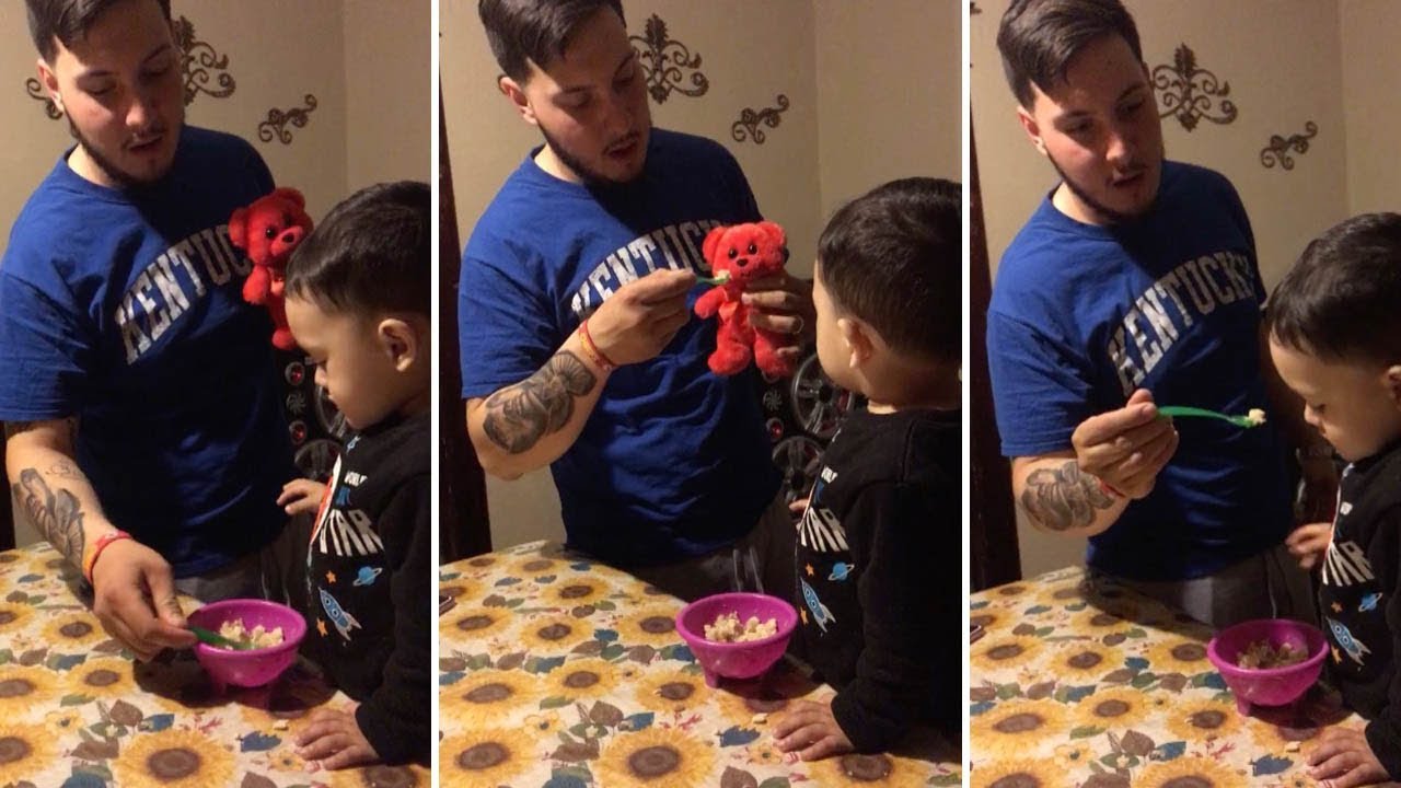 Uncle Tricks Nephew Into Eating His Food - YouTube